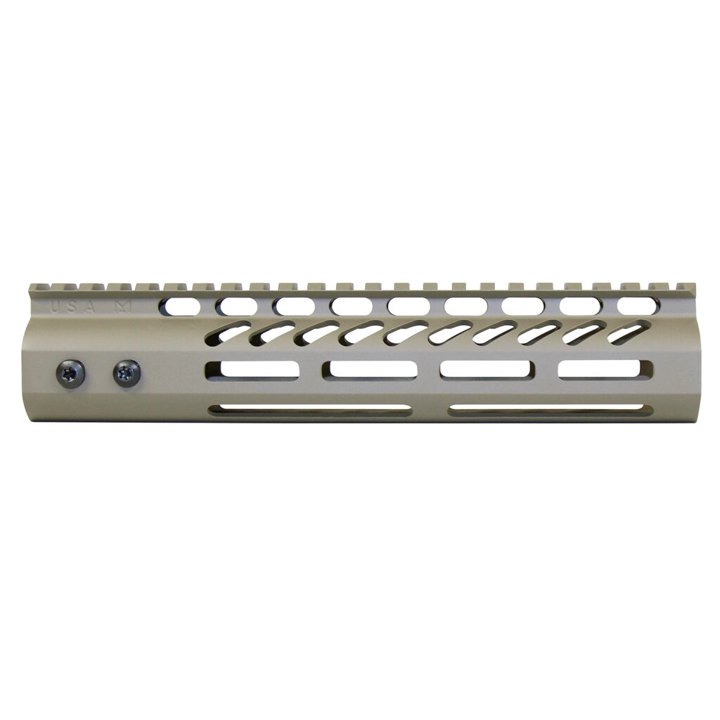 9 Inch Lightweight Free Floating M-LOK Handguard with Monolithic Rail FDE