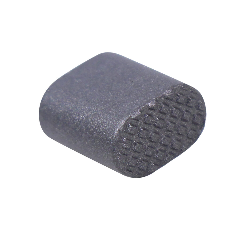 AR-15 Extended Mag Button Tungsten Finish with Knurled Grooves