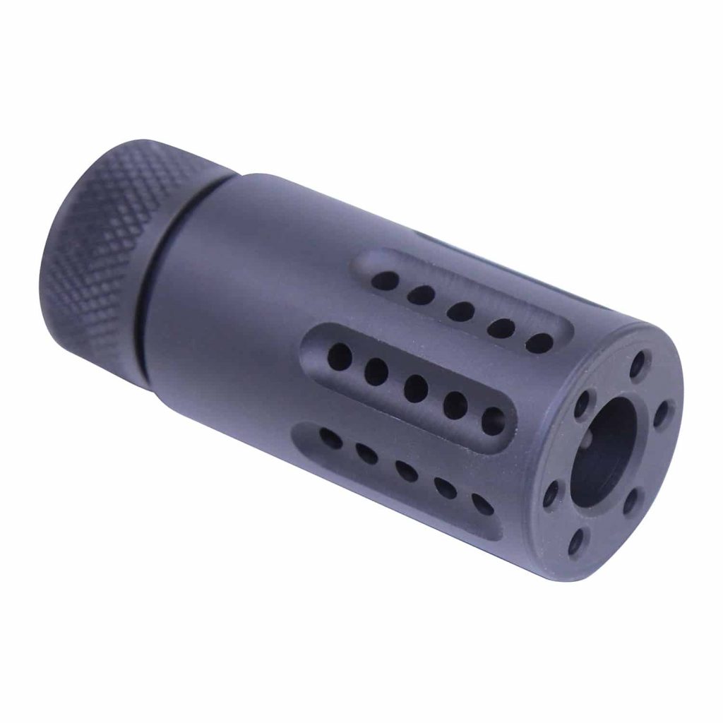 AR-15 Micro Barrel Shroud with Multi Port Muzzle Brake Anodized Black