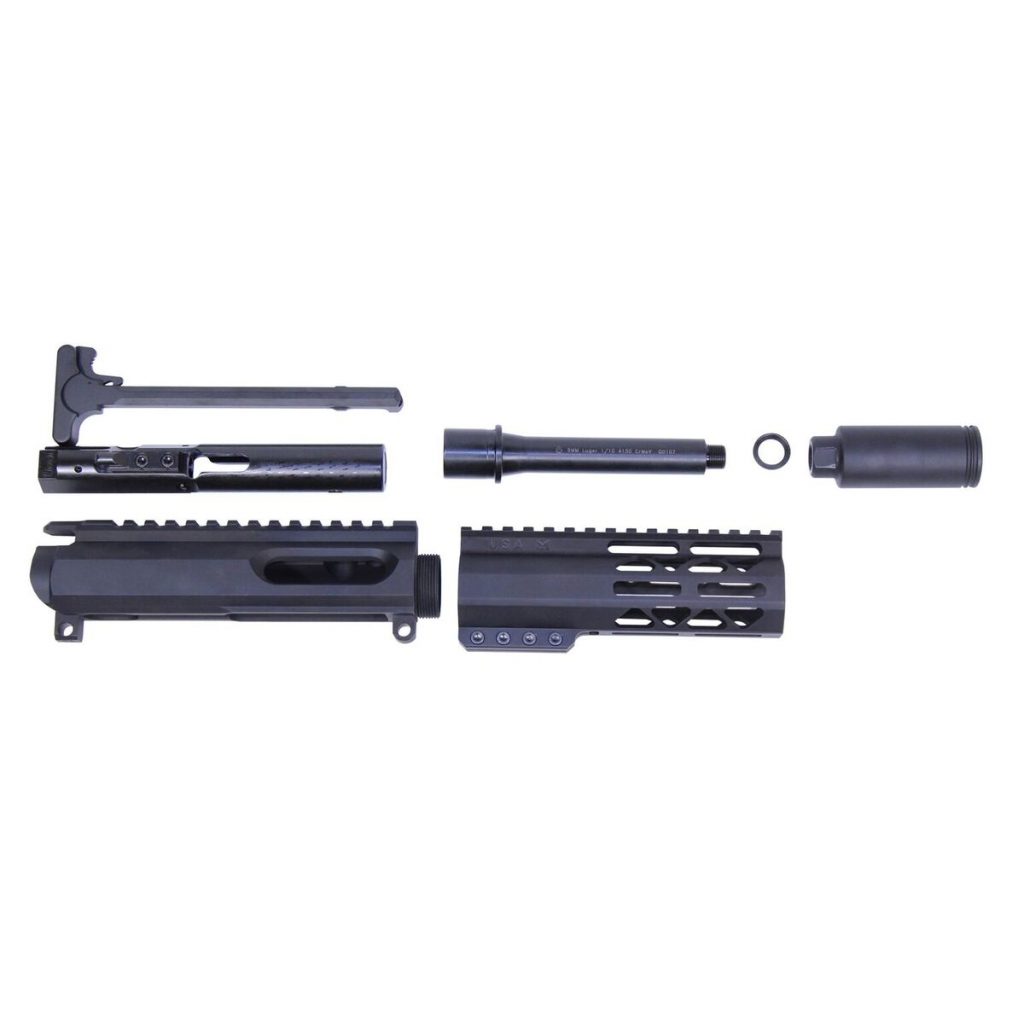 Guntec USA AR-15 9mm Cal Complete Upper Kit (6" AIR-LOK Series M-LOK Hg ...