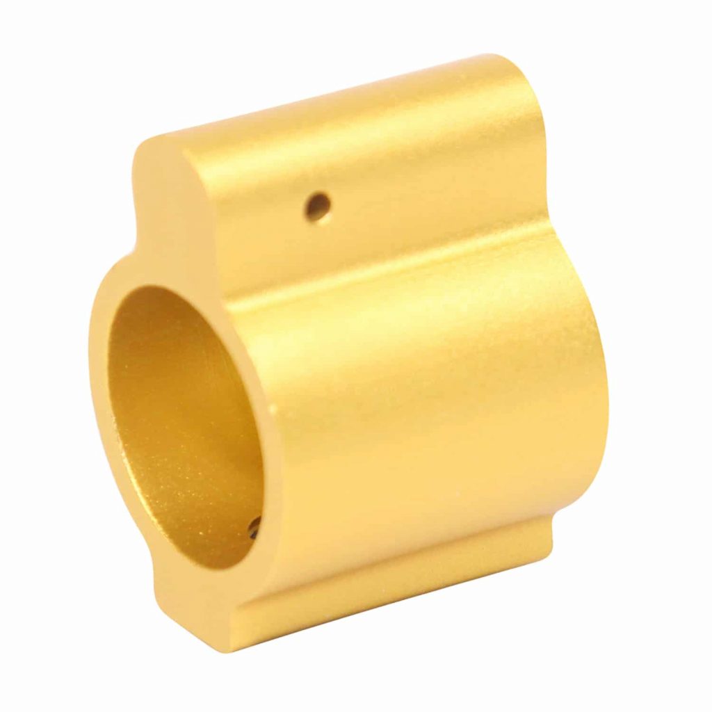 AR-15 Aluminum Low Profile .750 Gas Block Anodized Gold
