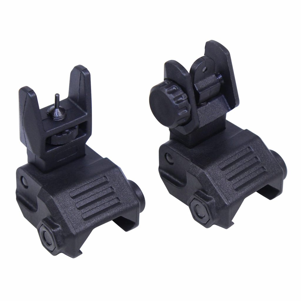 AR-15 PQS Polymer Quick Sights with Dual Aperture and Low Profile Design