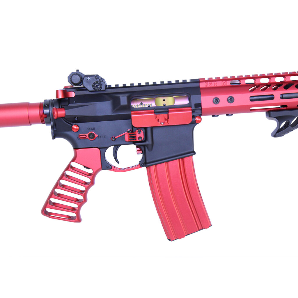 AR-15 Red Anodized Accent Kit for Custom Rifle Builds