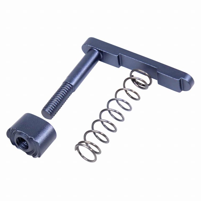 AR-15 Mag Catch Assembly with Extended Mag Button Anodized Grey