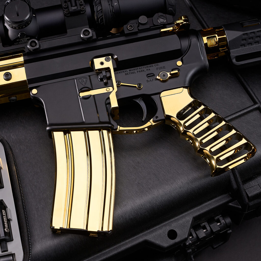 Gold Plated AR-15 Finishing Kit with Upgrade Components