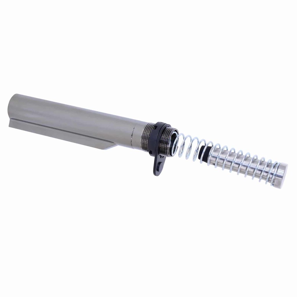 Black Chrome AR-15 Mil-Spec Buffer Tube Set with Accessories