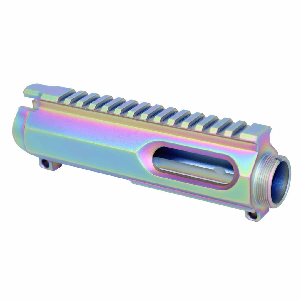 Rainbow PVD Coated 9mm Dedicated Billet AR-15 Upper Receiver with Flat Top