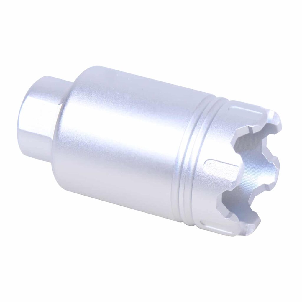 Micro Trident AR-15 Flash Can with Glass Breaker Anodized Clear