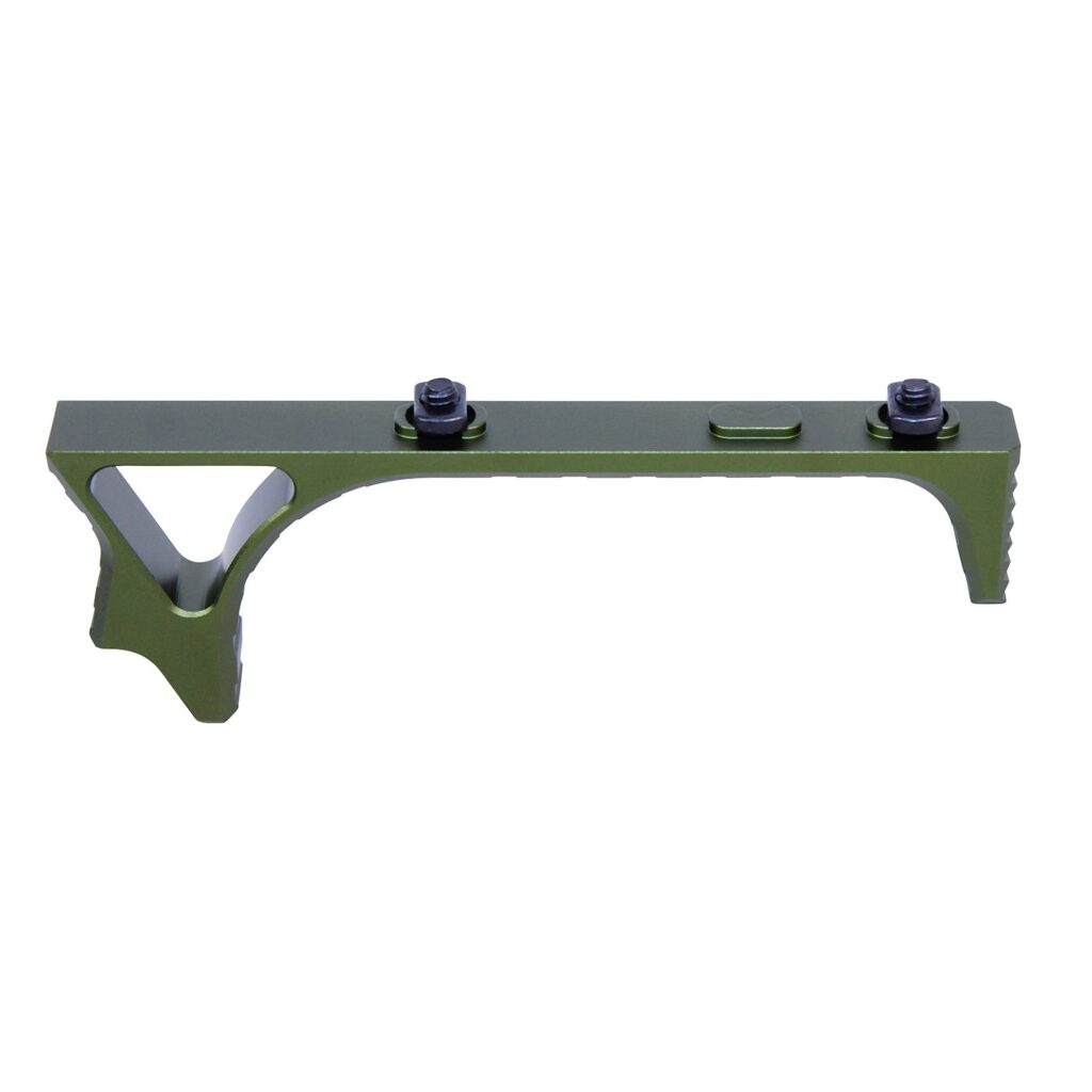 Ultralight Skeletonized Angled Grip for M-LOK Anodized Green