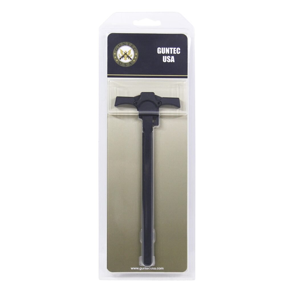 Ambidextrous AR-15 Quick Engage Charging Handle Anodized Black Gold Handles