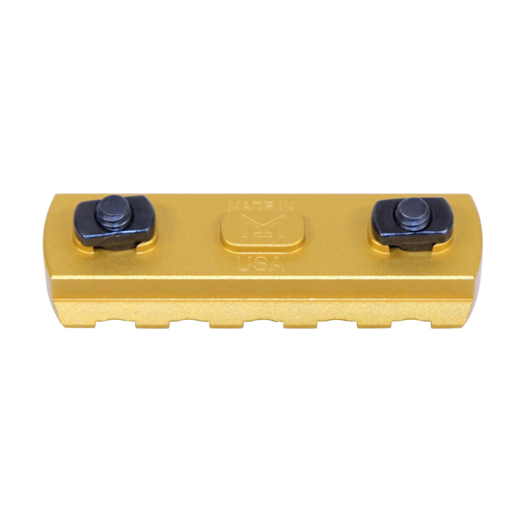 2.25 Inch Anodized Gold Removable M-LOK Accessory Rail