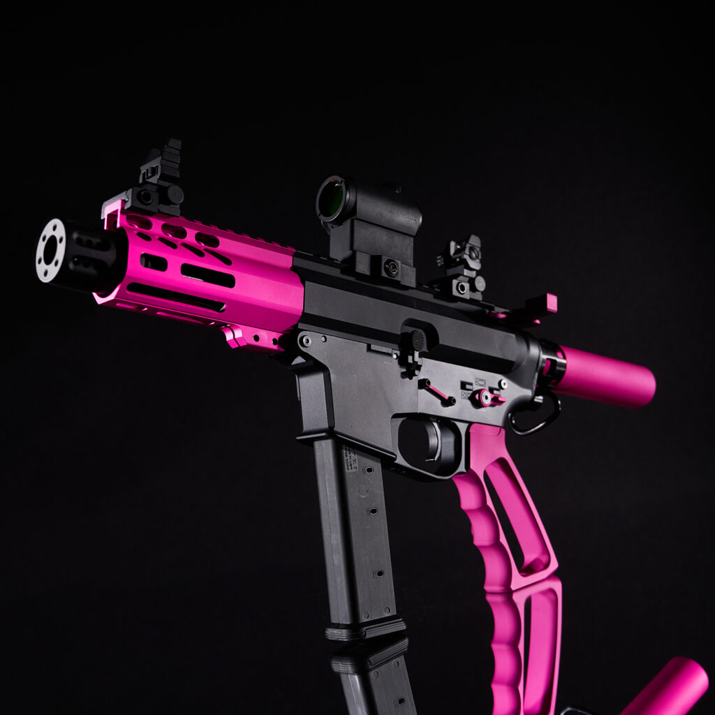 Guntec USA AR-15 Micro Pistol Furniture Set (Anodized Pink) - Tactical ...