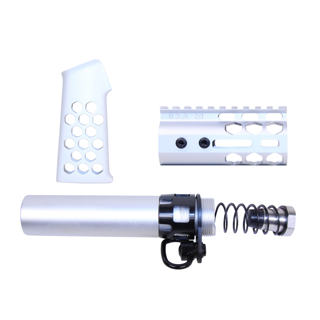 AR-15 Micro Honeycomb Pistol Furniture Set Anodized Clear for ...